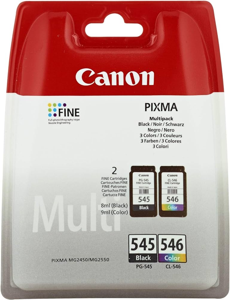 Genuine Canon PG-545 Black CL-546 Colour Twin Pack Ink Cartridges – Ink ...