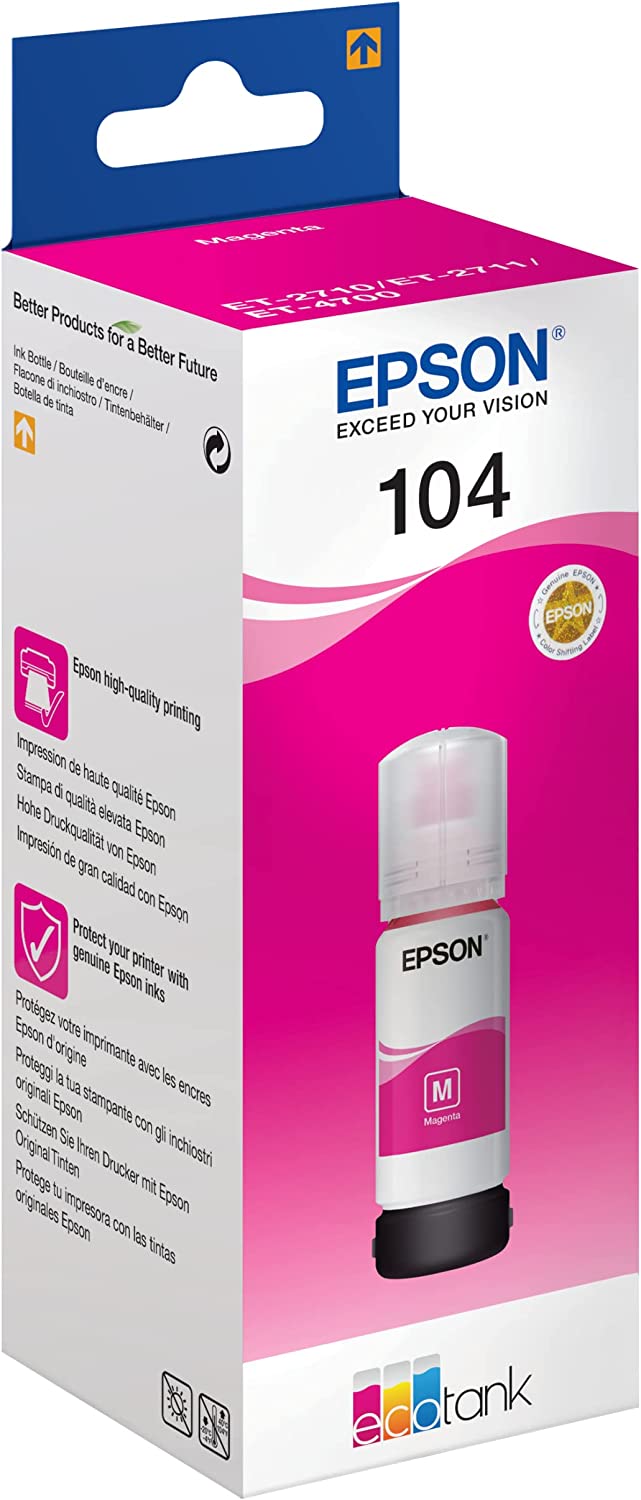 Genuine Epson 104 Magenta Ink Bottle – Ink Robot