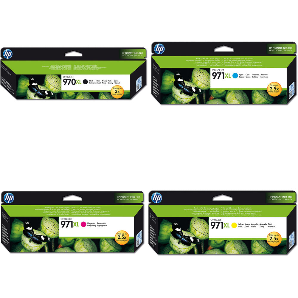 Genuine HP 970XL Black 971XL Cyan/Magenta/Yellow Ink Cartridge Multipa ...