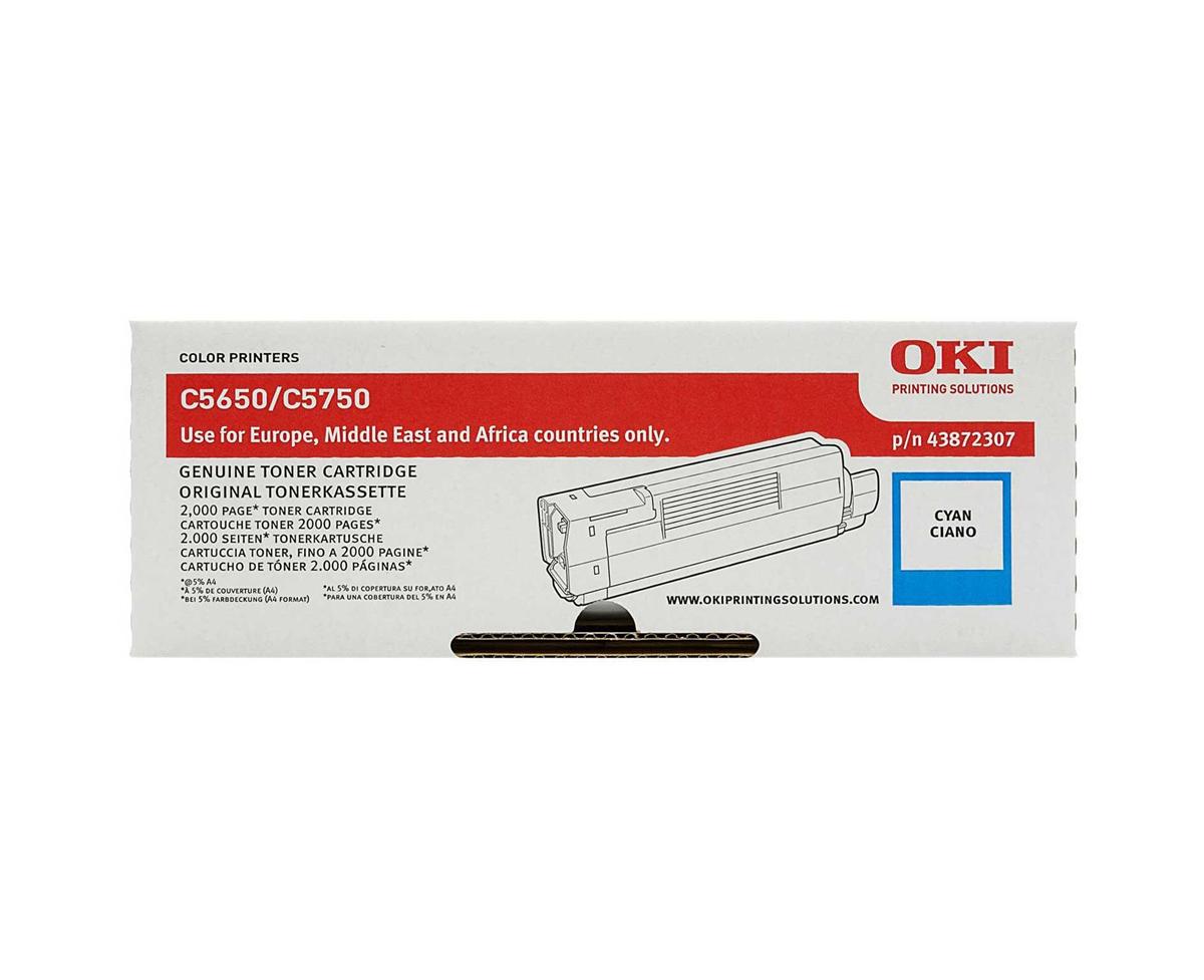Genuine Oki 43872307 (C5650/C5750) Cyan Toner Cartridge (VAT included ...