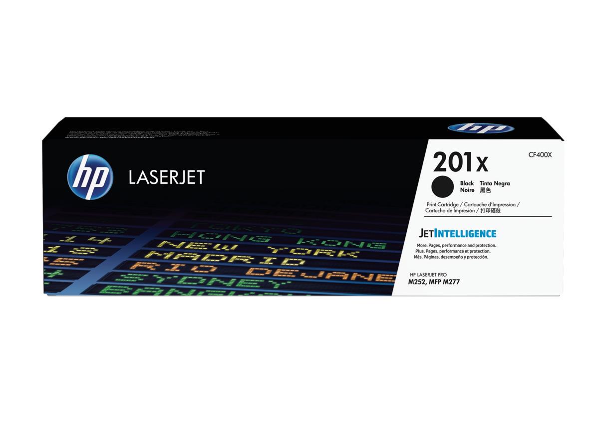 Genuine HP CF400X (201X) Black High Capacity Printer Toner Cartridge ...