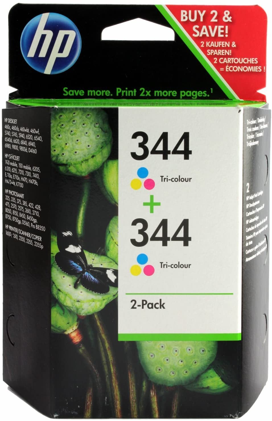 Genuine HP 344 Tri Colour Ink Cartridge Twin Pack C9505EE – Ink Robot